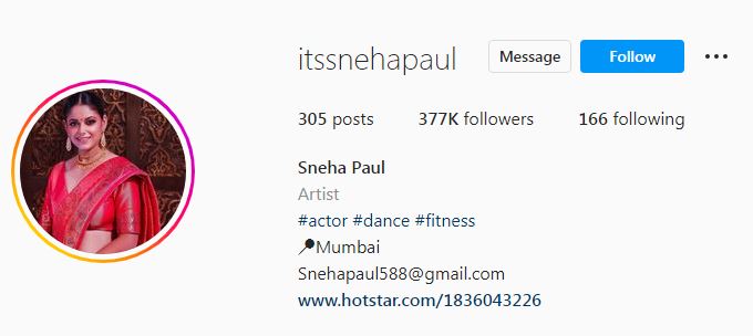 Who is Sneha Paul? Wiki, Age, Husband, Parents, Net worth, Height ...