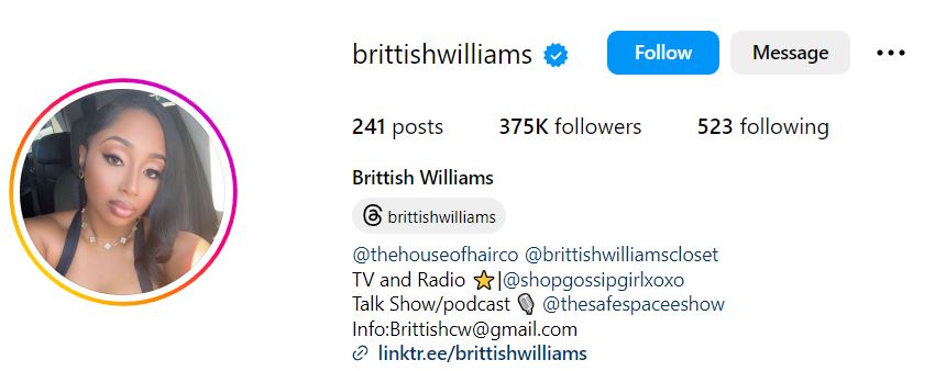Brittish Williams Husband, Boyfriend, Age, Wiki, Height, Net Worth ...