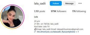 Who Is Lala Sadii? Wiki, Age, Height, Boyfriend, Family, Biography & More