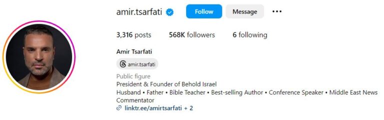 Who Is Amir Tsarfati? Wiki, Age, Wife, Net Worth, Children, Family & News