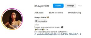 Bhavya Trikha Wiki, Biography, Age, Height, Parents, Boyfriend, Caste ...
