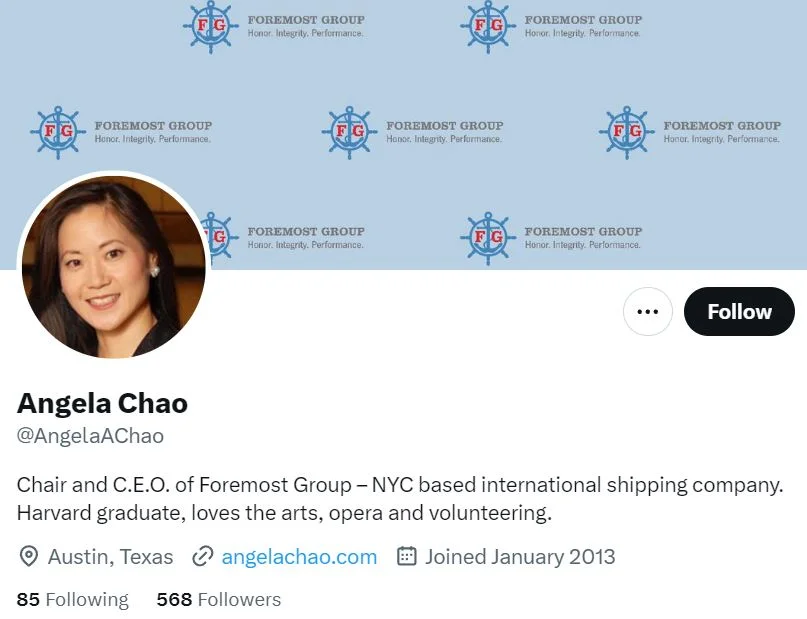 Angela Chao (Foremost Group CEO) Wiki, Biography, Husband, Net Worth ...